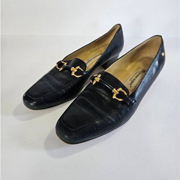 Etienne Aigner | Shoes | Vintage Etienneaigner Navy Leather Horse Bit ...